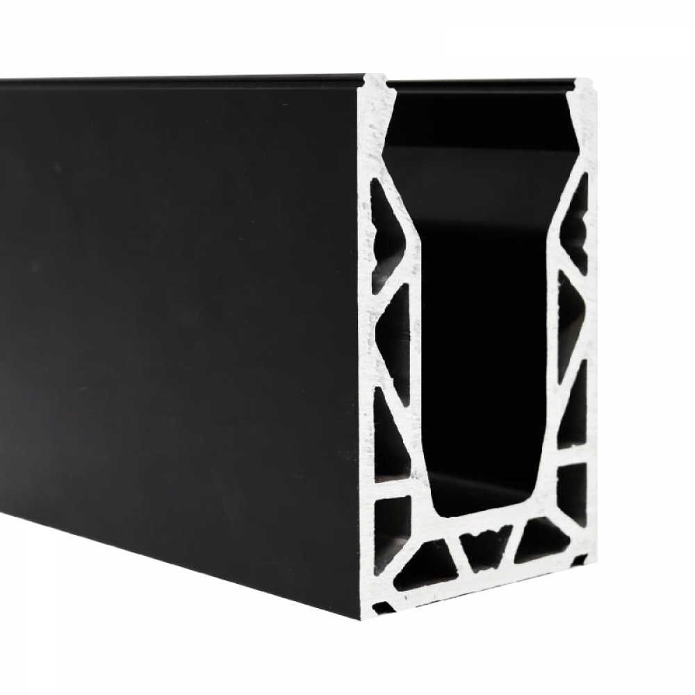 POSIglaze Bottom Drilled Glass Balcony Channel, Black | Cheadle Glass ...